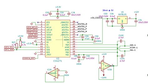 Schematics Decoupling A Stereo Audio Codec Cs4271 Czz Electrical