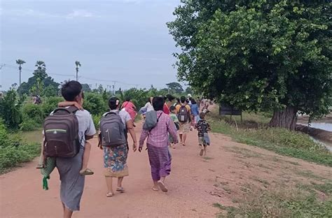 နာရေးလုပ်နေစဉ် စစ်ကြောင်းထိုးလာသဖြင့် ပြည်သူများတိမ်းရှောင်ရ သံလွင်ခက်