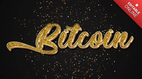 Bitcoin Glitter Font Online Text Effect Generator