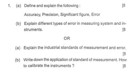 A Define And Explain The Following [8 Accuracy Precision Significant