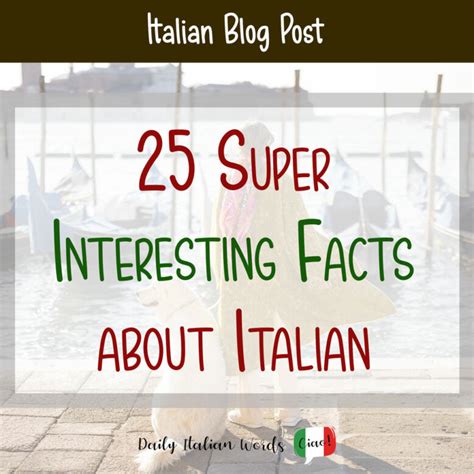 Facts About The Italian Language Wtsitb