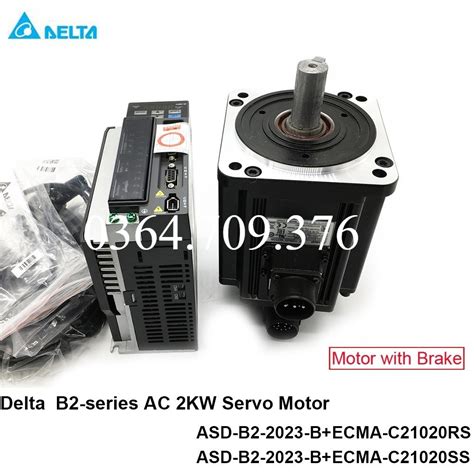 bộ điều khiển động cơ servo delta 2kw asd b2 2023 b 6 37nm 3000rpm 100mm ecma c21020rs 3 pha