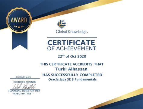 Turki Alhassan On Linkedin Java Certification From Global Knowledge