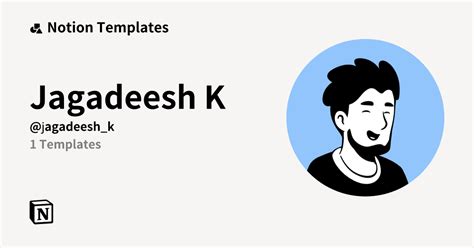 Jagadeesh K Template Creator Notion Marketplace