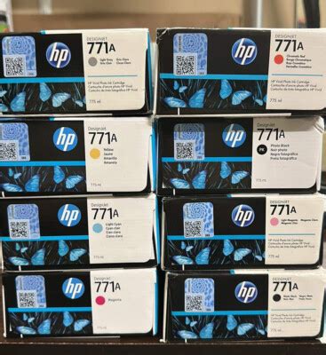 Hp 771a Set Of 8 B6y15a B6y16a B6y17a B6y18a B6y19a B6y20a