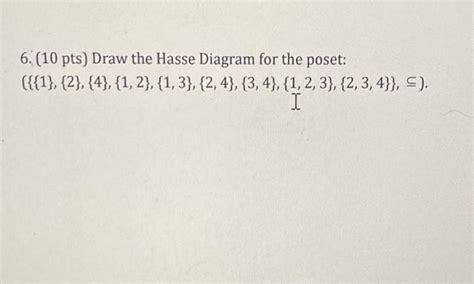 Solved Pts Draw The Hasse Diagram For The Poset Chegg
