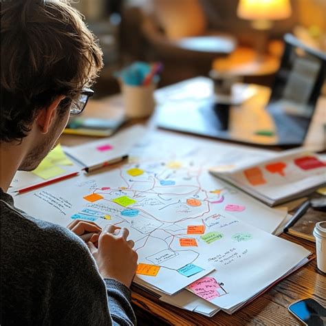 A Student Creating A Mind Map To Organize Ideas And Study Topics