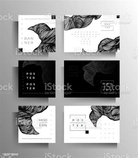 Desain Sampul Untuk Brosur Spanduk Katalog Set Templat Flyer Ilustrasi Stok Unduh Gambar
