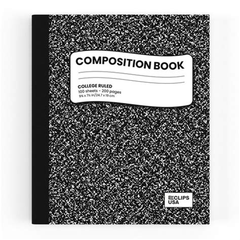 Black Marble Composition Notebook College Ruled 100 Sheets 48 Packs