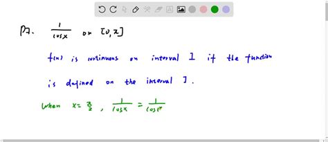 solved the function continuous on the interval 1 cosx on [0 π]