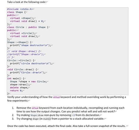 Solved Take A Look At The Following Code Include Chegg