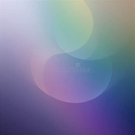 Abstract Gradient Background With Pastel Tones And Soft Overlapping Circles Stock Illustration