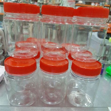 Jual Botol Wadah Sambal 200ml Botol Selai Jar Serbuk 200gr Bulat Tutup Merah Nat Model Shopee
