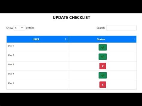 Apps Script WebApp DataTables Update Checklist Member YouTube