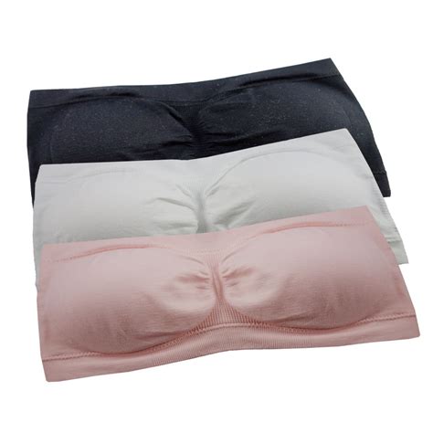 Seamless Bandeau Bra With Removable Pads 2pk 365 Seamless Fem