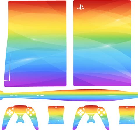 радуга playstation 5 стикер - TenStickers