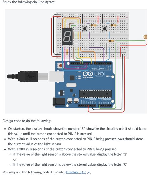 Solved Please Use The Tinkercad To Implement This Circuit Diagram