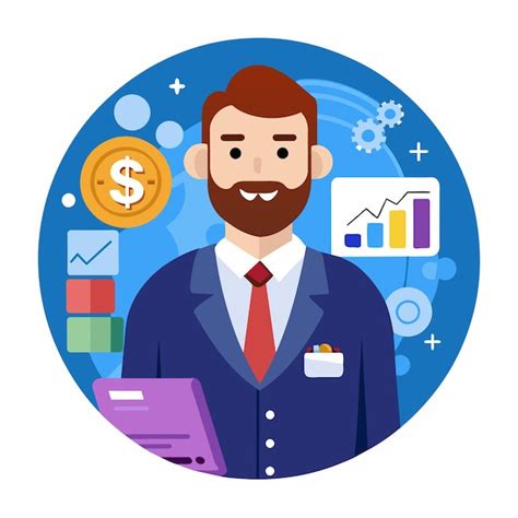 Flat Vector Illustration Of A Credit Analyst Character Premium Ai