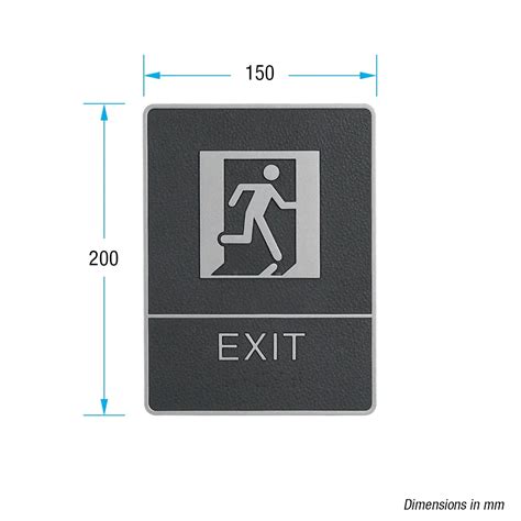 Braille Exit Sign X Mm Ships Same Day