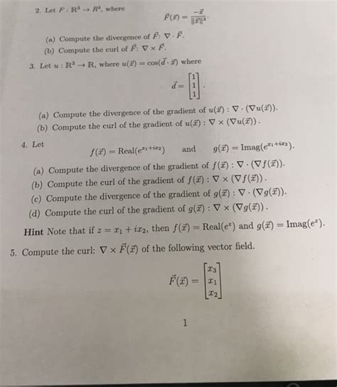 Solved Let F R R Where A Compute The Divergence Chegg Com