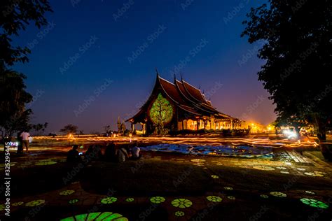 Ubonratchatani Wat Phu Praw Thailand February 19 2019 The Day Of