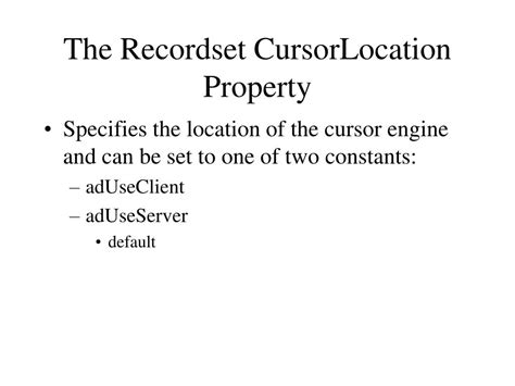 Ppt Programming The Recordset Object Powerpoint Presentation Free Download Id5348244