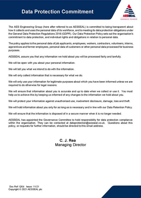 Data Protection Commitment