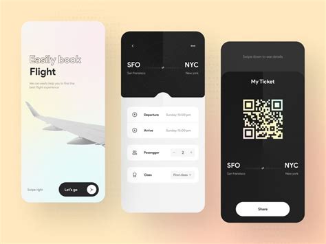 Flight Ticket App Interface Design