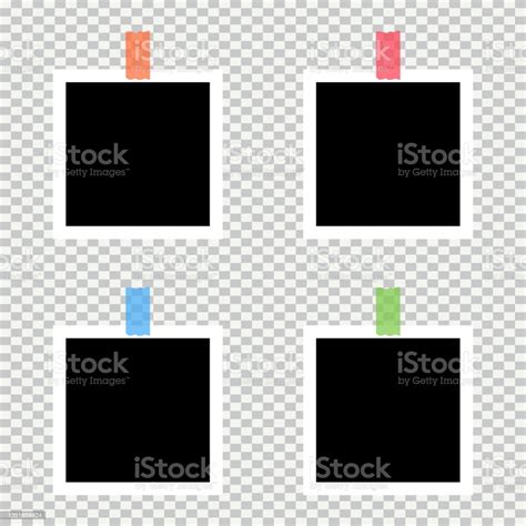 투명 한 배경에 격리 된 오래 된 사진 빈 프레임의 집합입니다 빈 인스턴트 프레임 벡터 일러스트레이션 컬렉션 0명에 대한 스톡 벡터 아트 및 기타 이미지 Istock