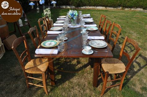 Table Bois Chene Rustique Locmaterielreception