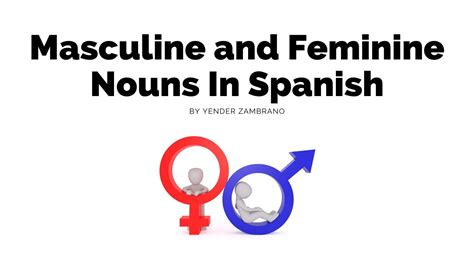 Masculine And Feminine Spanish Chart