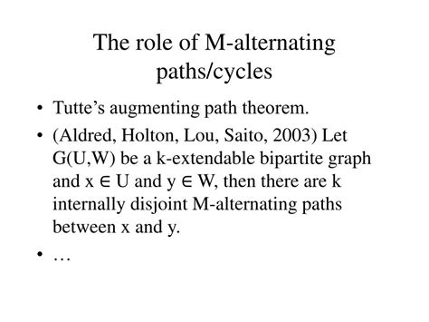 Ppt M Alternating Hamilton Paths And M Alternating Hamilton Cycles