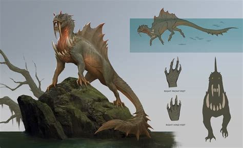 Artstation Leviathan Creature Design Joseph Lin Эскизы животных