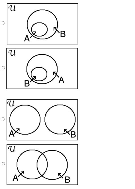 solved given a {a b c d e} b {c d e} with universal set