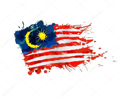 Malaysian Flag Made Of Colorful Splashes Stock Vector By ©blackspring1