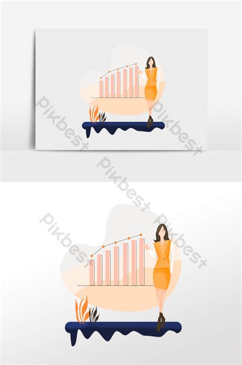 Ppt Histogram With Flowchart Illustration Cartoon Png Vector Free Download Pikbest