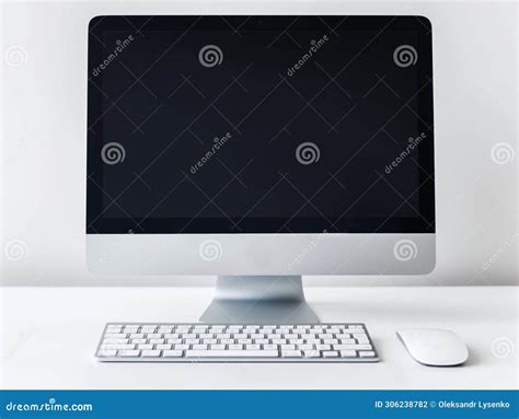 Computer Monitor With Keyboard Closeup Stock Illustration Illustration Of Information Desk