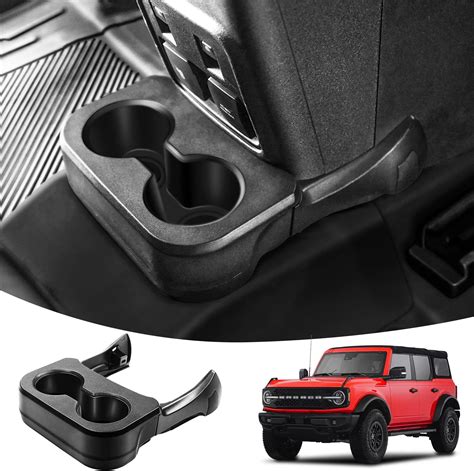 Lepz Rear Dual Cup Holder Compatible For Ford Bronco Accessories 2021