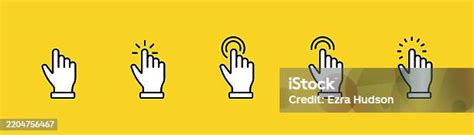 Computer Mouse Click Cursor Load Symbol Pointer Cursor And Loading Icon