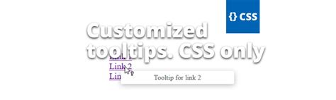 Сustomized tooltips css only