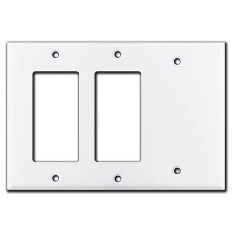 1 Gfci Decora Rocker And 2 Blank Combination Switch Covers White
