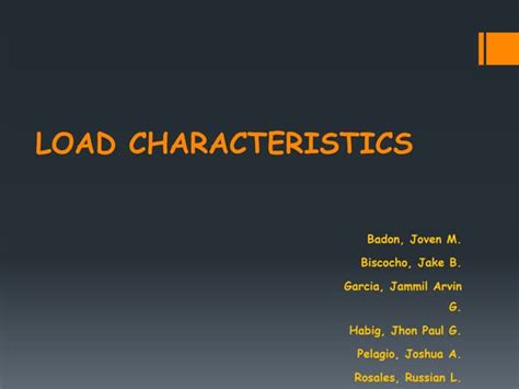 power systems load characteristics pptx