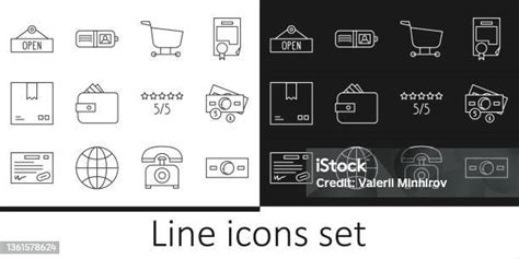 세트 회지 돈 현금 스택 종이 쇼핑 카트 지갑 골판지 상자 트래픽 기호 매달려 기호 열기 소비자 또는 고객 제품 등급 및 아이콘 벡터 검은색에 대한 스톡 벡터 아트 및 기타