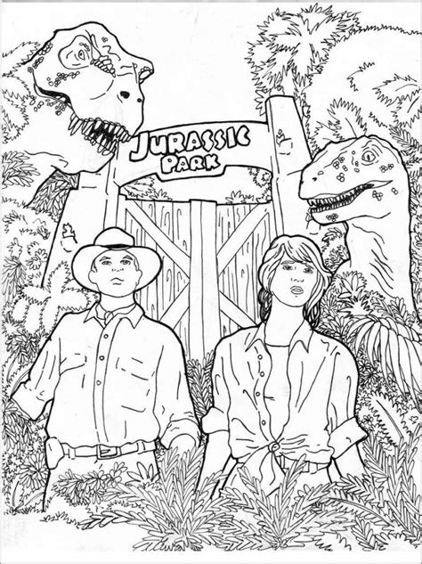 Jurassic Park Jeep Coloring Page Coloringbay