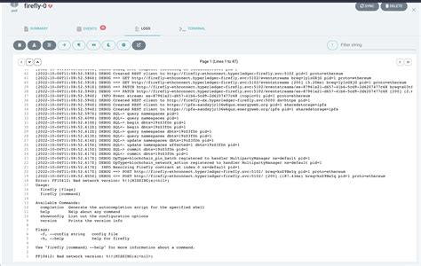 Firefly Core Fails To Start Up With Error FF Bad Network Version Issue