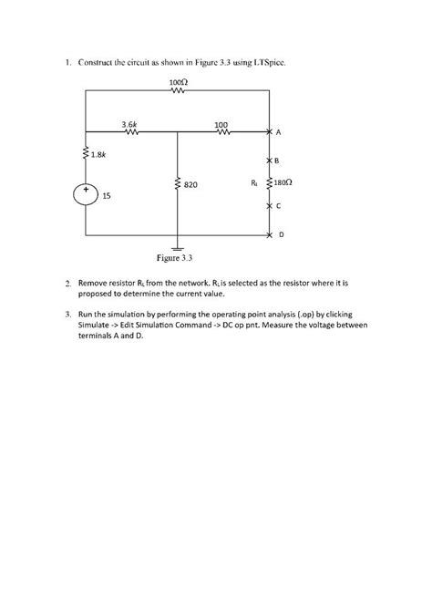 Solved 1 Construct The Circuit As Shown In Figure 33 Using