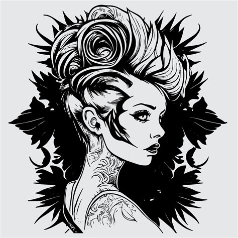 Rebel With A Cause The Fierce Attitude Of Punk Girl Illustrations