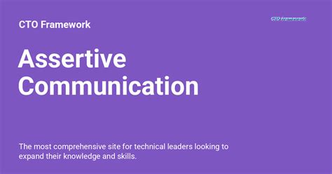 Assertive Communication Cto Framework