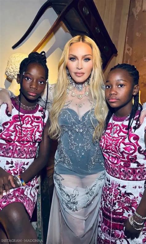 Madonna Twins Esther Stella Dolce And Gabbana Pink Majolica Dress
