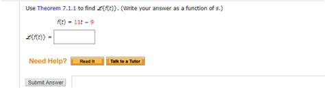 Solved Use Theorem To Find E F T Write Your Answer Chegg Com